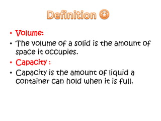 Volume and capacity | PPT