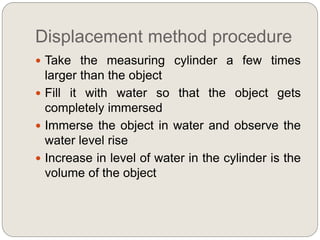 Volume and Density for secondary students | PPT