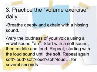 Volume and Posture Guidelines | PPT