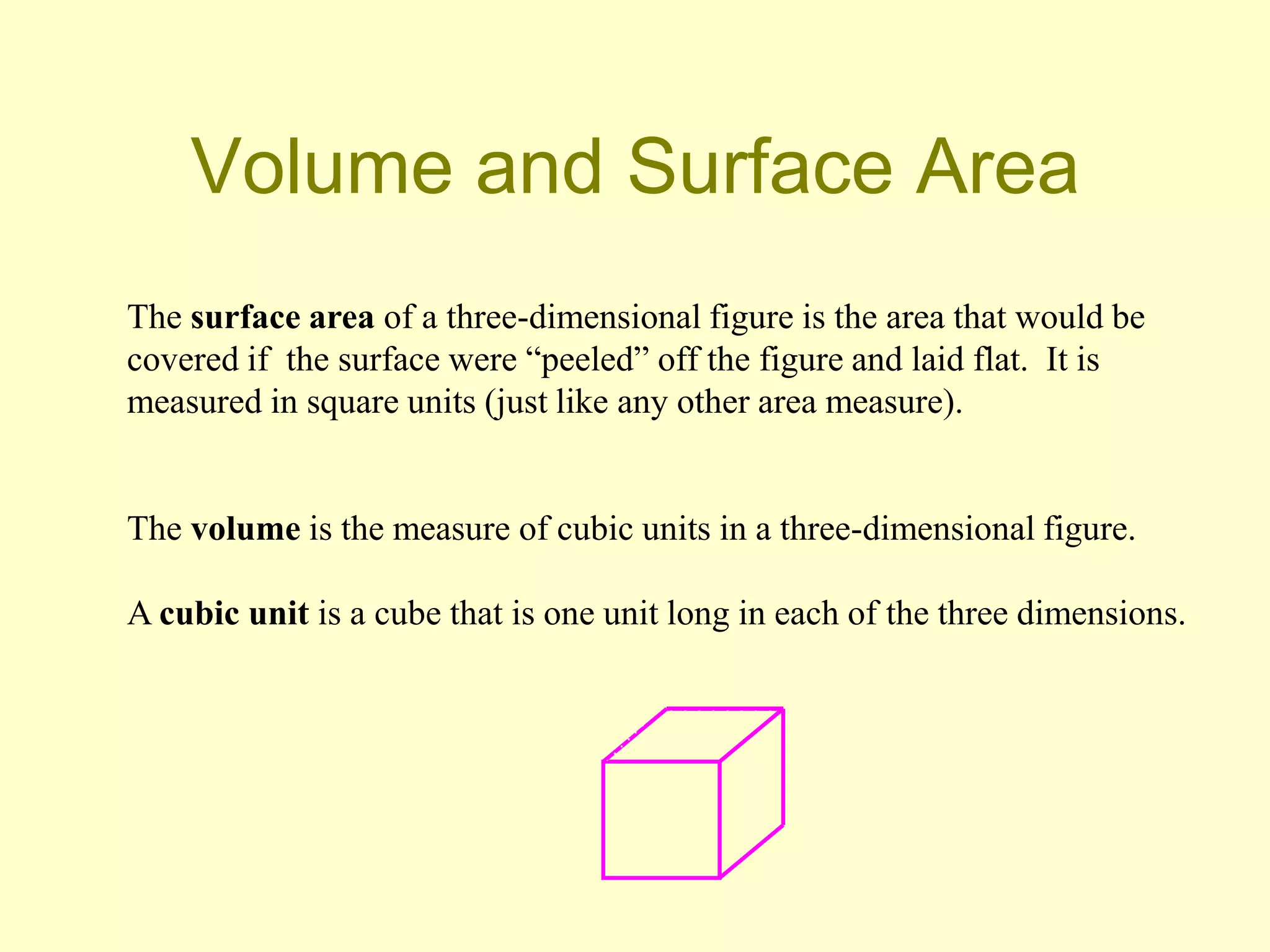 Volume and surface area | PPT