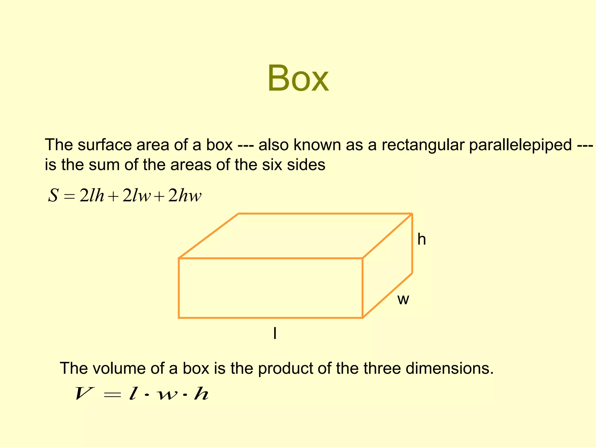 Volume and surface area | PPT