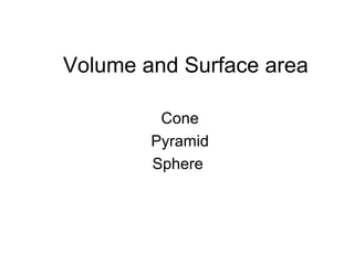 Volume and surface area | PPT | Physics | Science