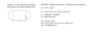 Volume and surface area | PPTX | Physics | Science