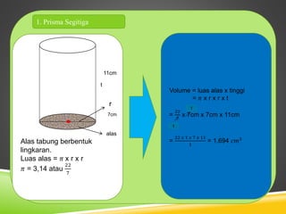 Volume berbagai bangun ruang | PPTX