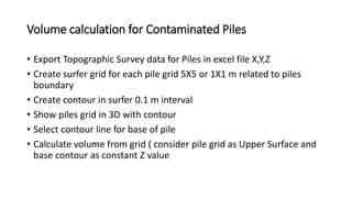 Contaminated Soil Volume calculation | PDF