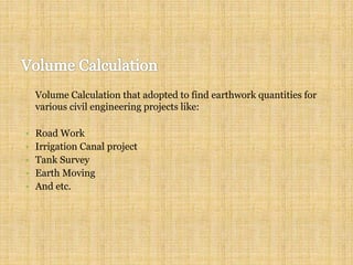 Earthwork Volume Calculation Methods | PPTX