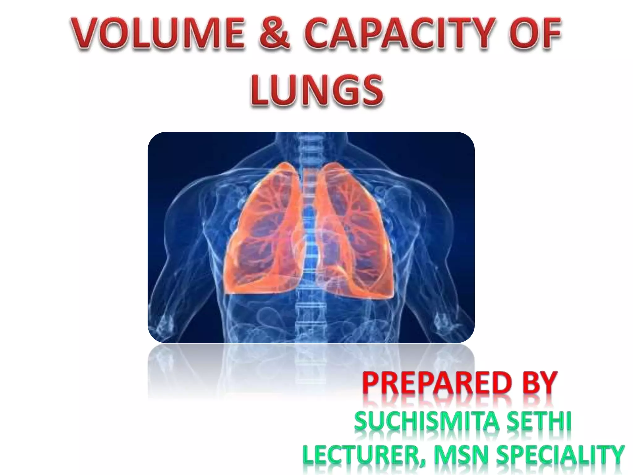 Volume & capacity of lungs | PPT