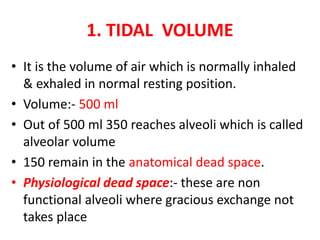 Volume & capacity of lungs | PPT