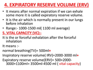 Volume & capacity of lungs | PPT