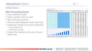 Volume check 100 overview | PDF