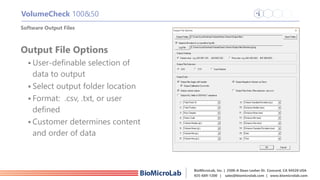 Volume check 100 overview | PDF
