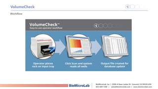 Volume check 100 overview | PDF
