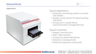Volume check 100 overview | PDF