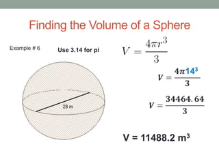 Volume Of A Sphere Example