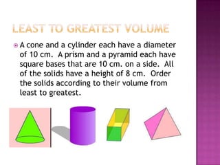 Volume definitions and examples | PPTX