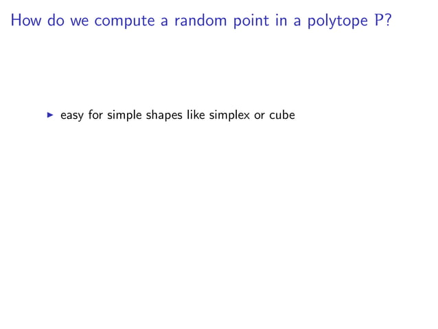 Volume and edge skeleton computation in high dimensions | PPT