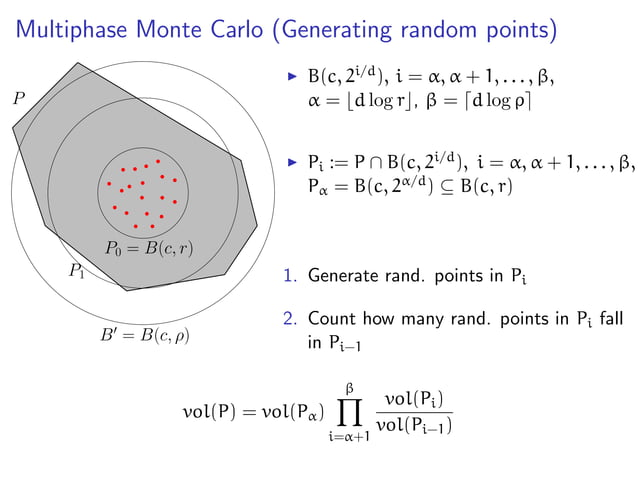 Volume and edge skeleton computation in high dimensions | PPT
