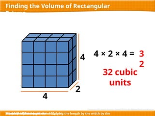 An introduction to volume of rectangular prism counting Cubes | PPTX