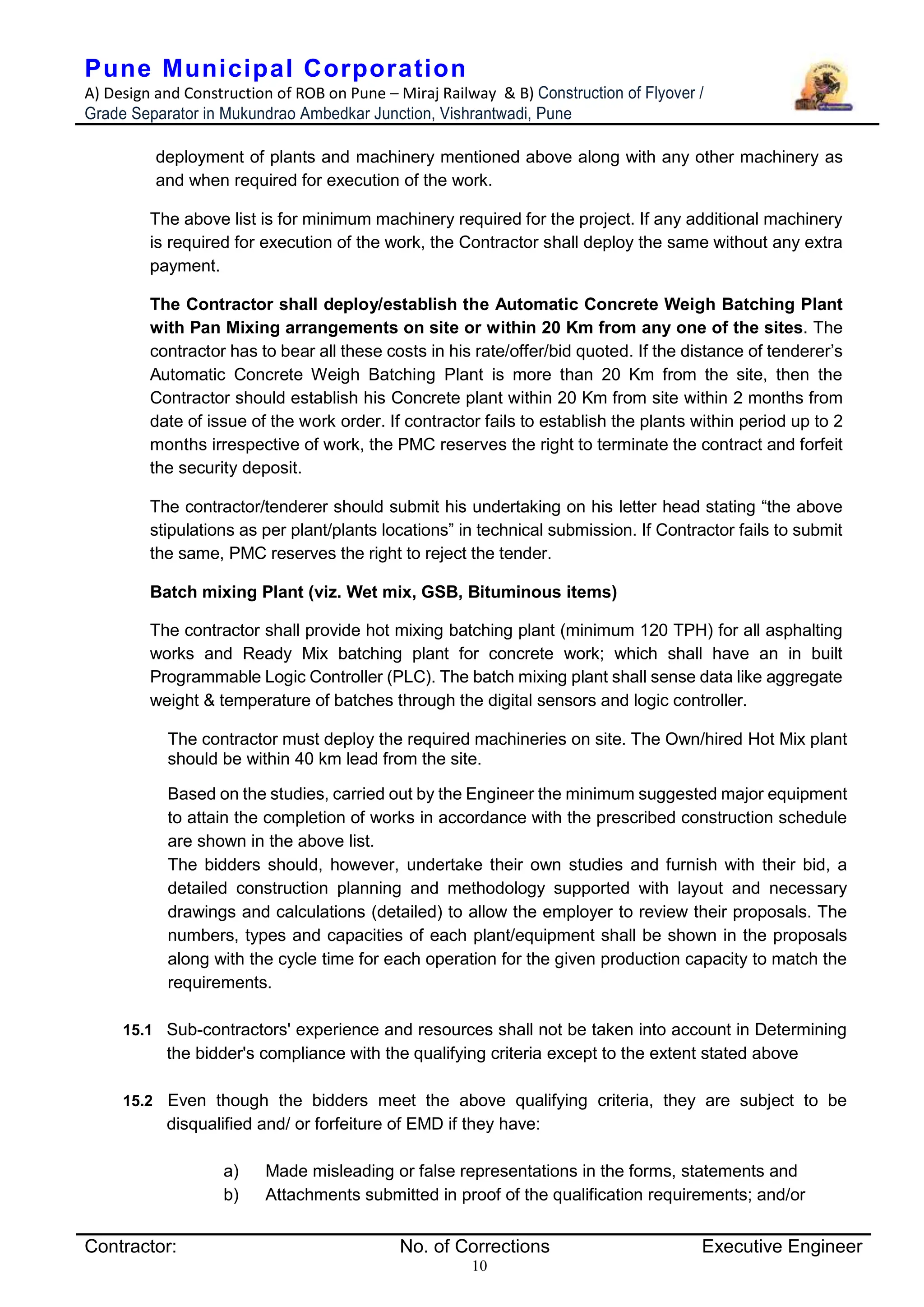 Vishrantwadi & Ghorpadi Tender documents | PDF
