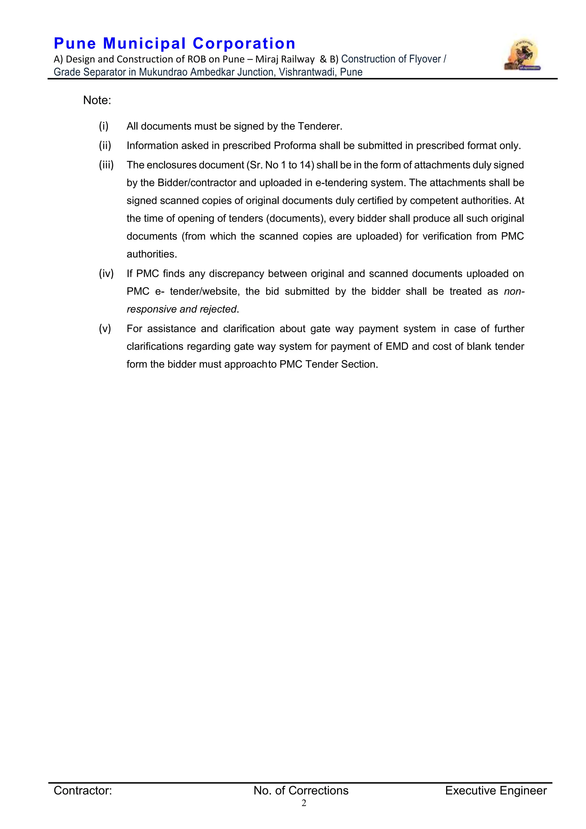 Vishrantwadi & Ghorpadi Tender documents | PDF