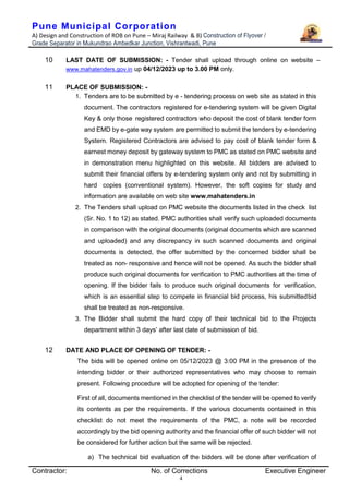 Vishrantwadi & Ghorpadi Tender documents | PDF