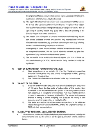 Vishrantwadi & Ghorpadi Tender documents | PDF