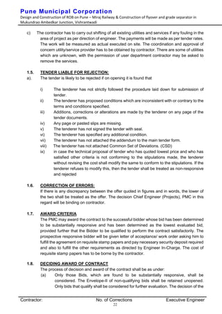 Vishrantwadi & Ghorpadi Tender documents | PDF