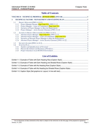 Volume II technical proposal | PDF