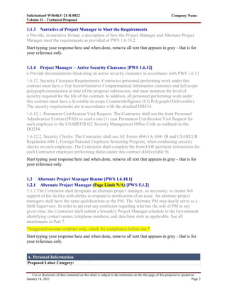 Volume II technical proposal | PDF