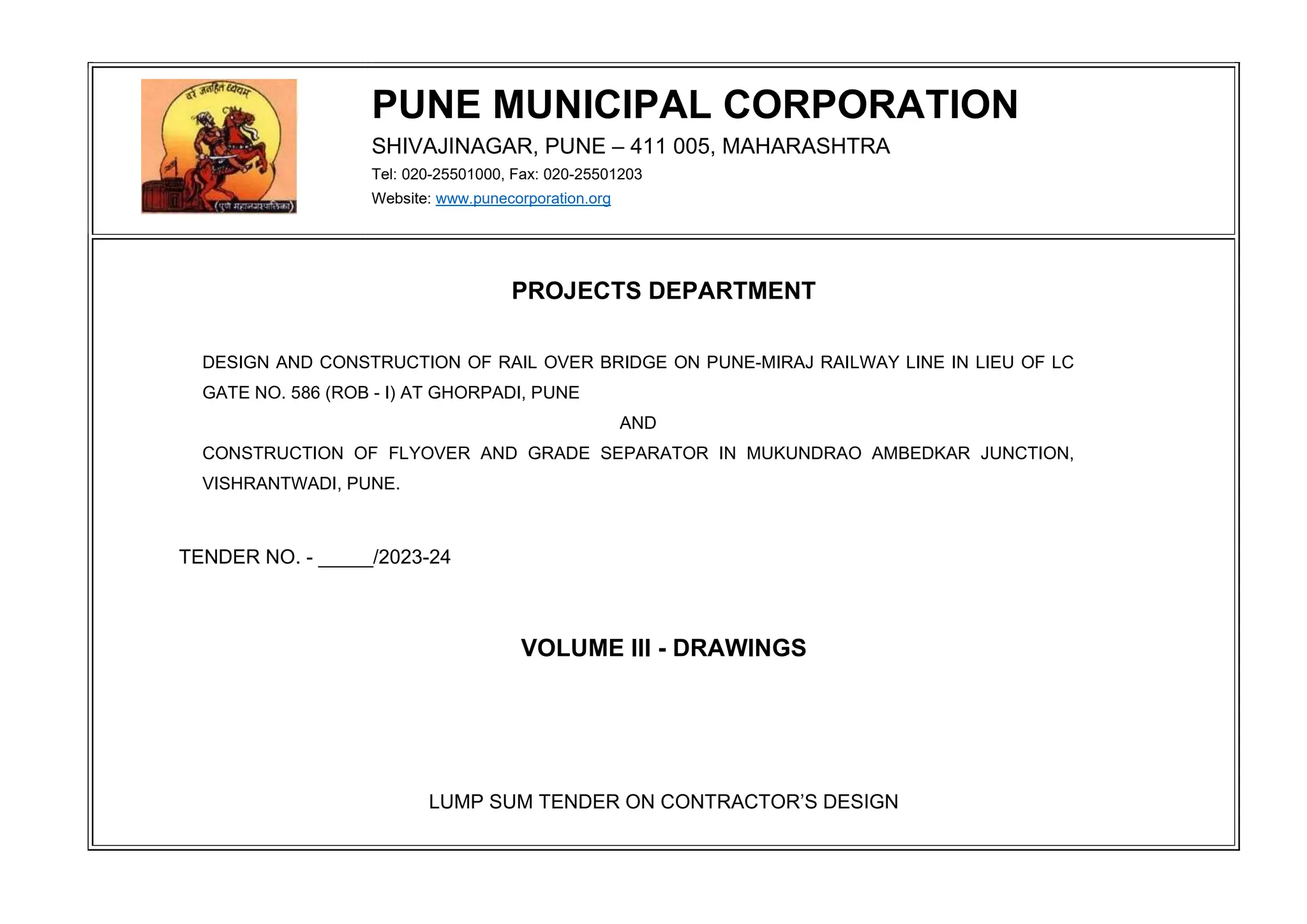 Vishrantwadi & Ghorpadi GAD-Tender docss | PDF