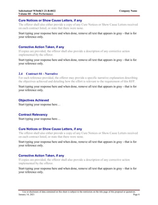 Volume iii past performance | PDF