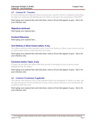 Volume III past performance | PDF