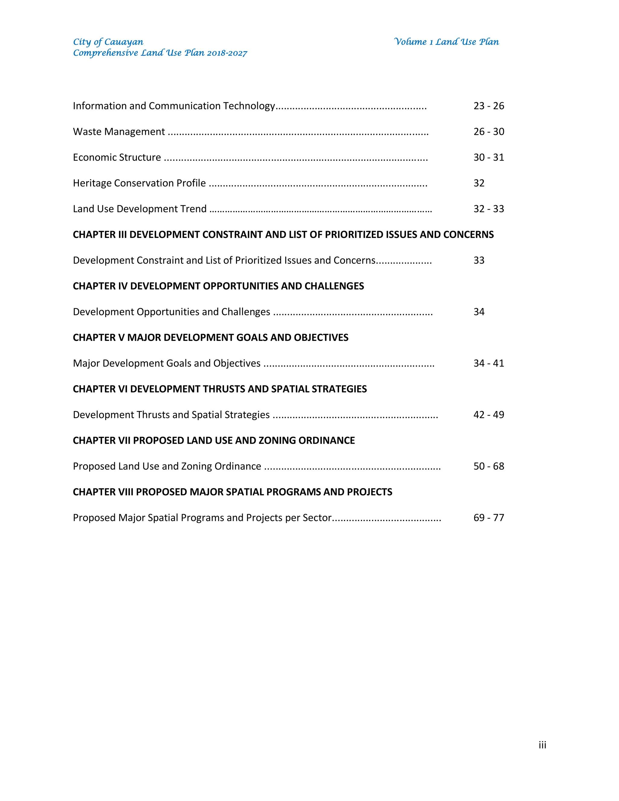 Volume I_ Land Use Plan of tagaytay city, | PDF