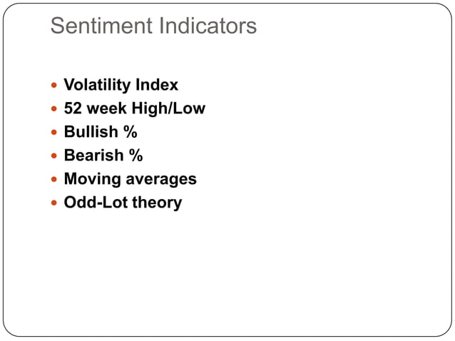 Volume indicators | PPT