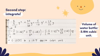 Finding volume of water bottle by integration | PPT