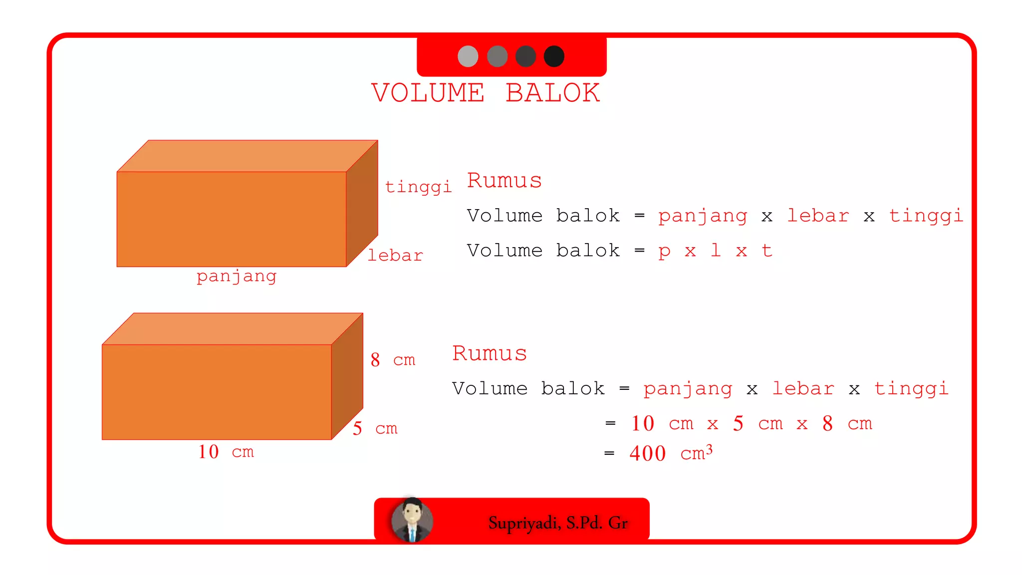Volume kubus dan balok | PPTX