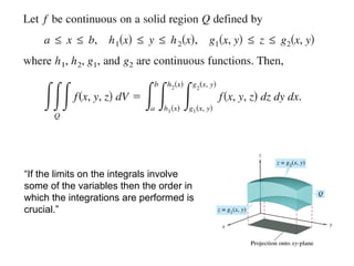 Volume, Mass Of An Element (Triple Integral) 08 Ee 09 | PPT
