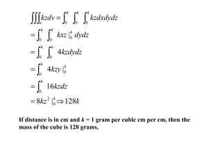 Volume, Mass Of An Element (Triple Integral) 08 Ee 09 | PPT