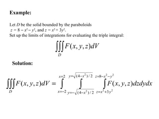 Volume, Mass Of An Element (Triple Integral) 08 Ee 09 | PPT