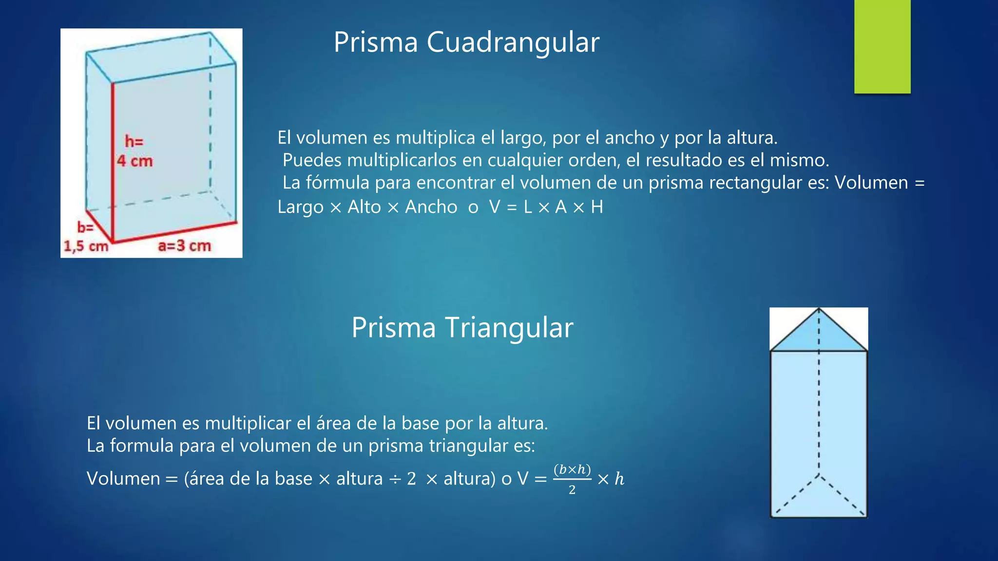 Volumen del prisma | PPTX