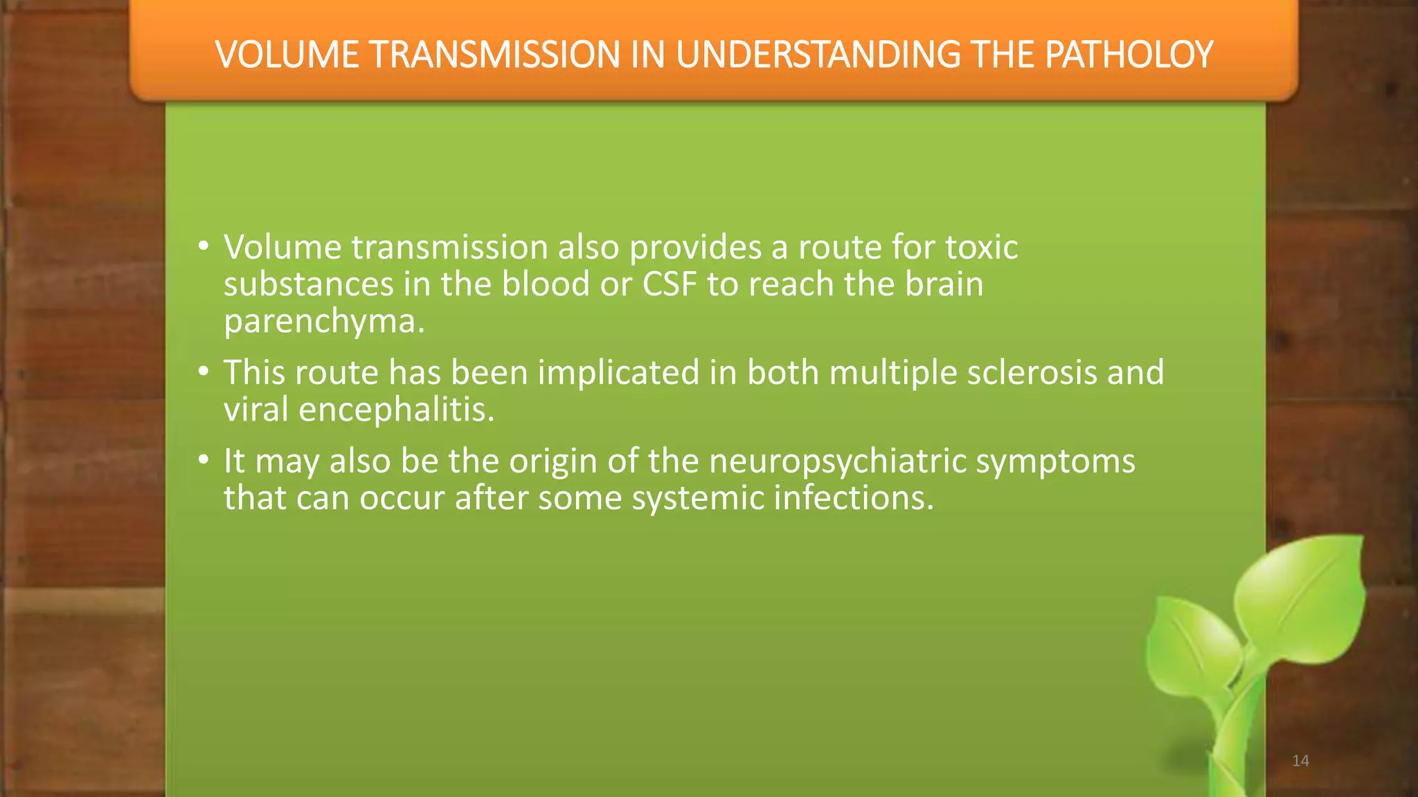 Volume neurotransmission | PPTX