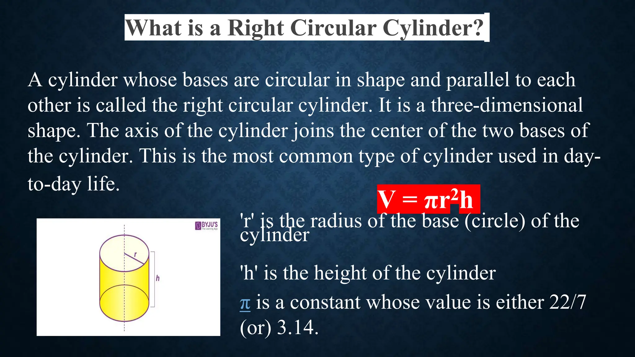 VOLUME OF A CYLINDER for presentation .pptx
