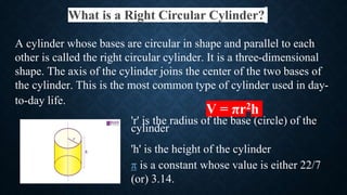 VOLUME OF A CYLINDER for presentation .pptx