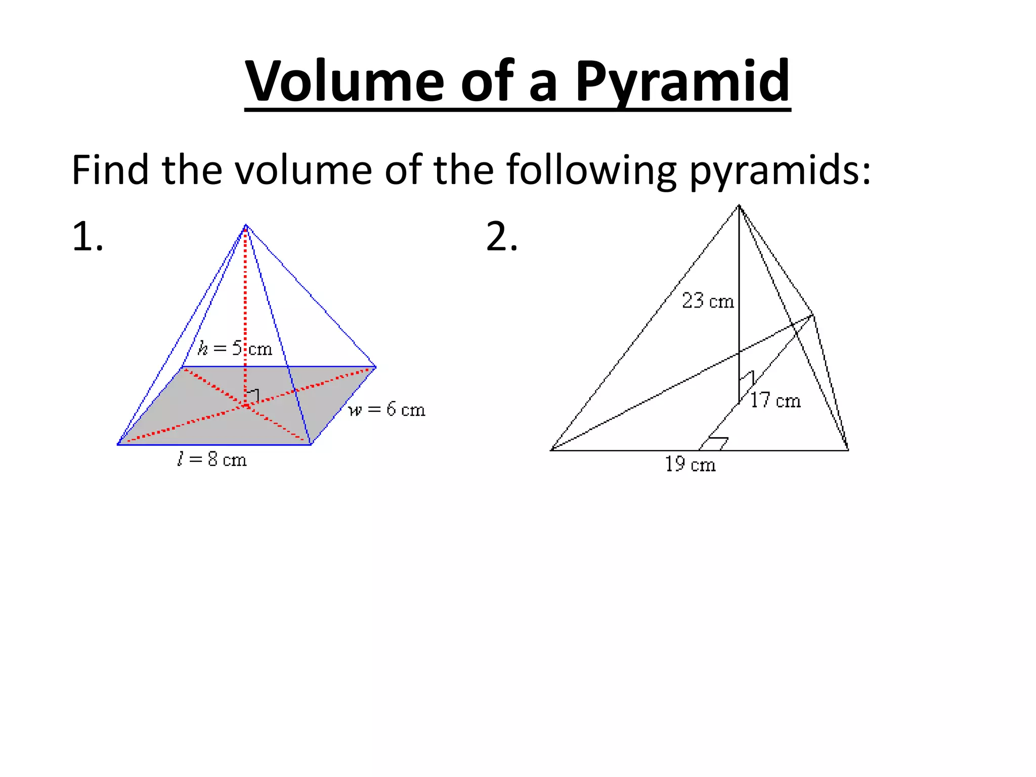 Volume of a pyramid | PPTX