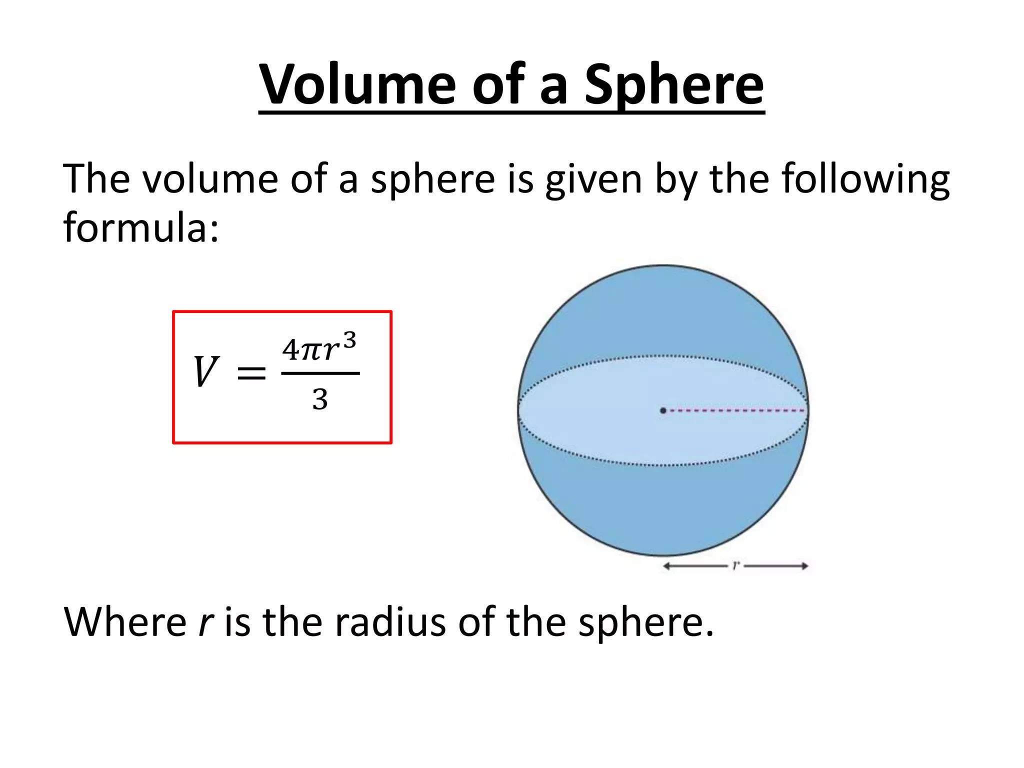 Volume of a sphere | PPTX