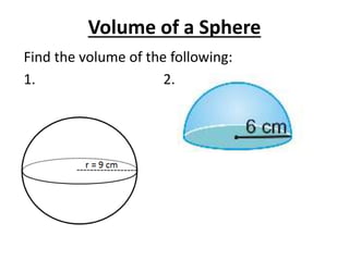 Volume of a sphere | PPT