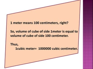 VOLUME, 6th std., Learning material | PPSX