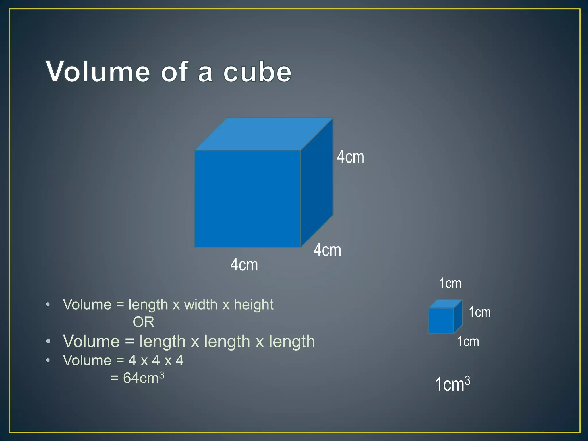 Volume of cubes and cuboid | PPTX