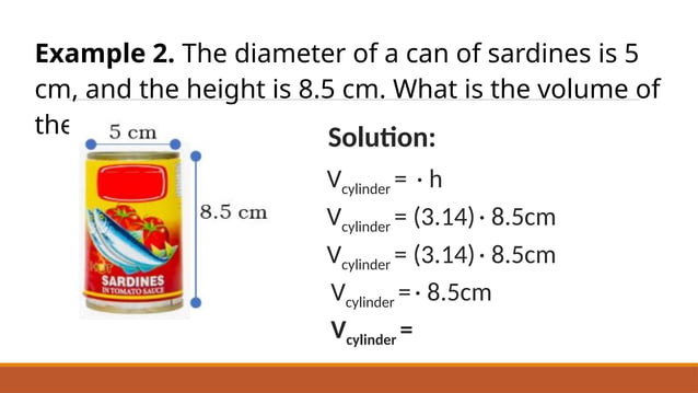 VOLUME OF CYLINDER - Derivation and Examples | PPTX