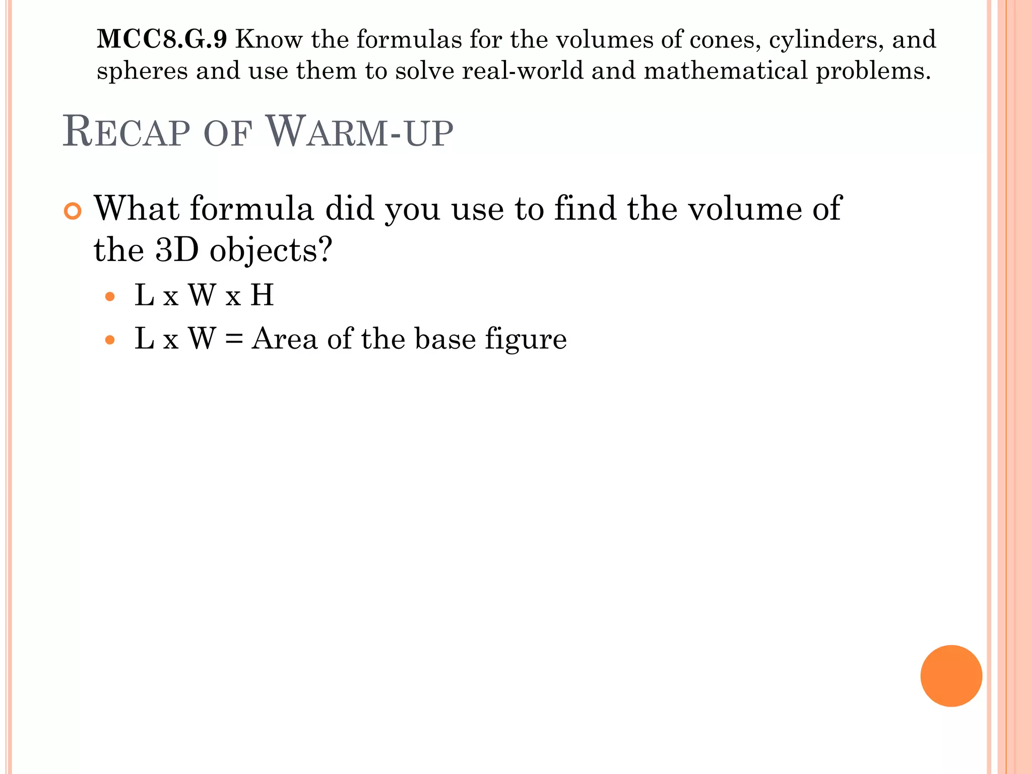 Volume of cylinders | PPTX | Physics | Science
